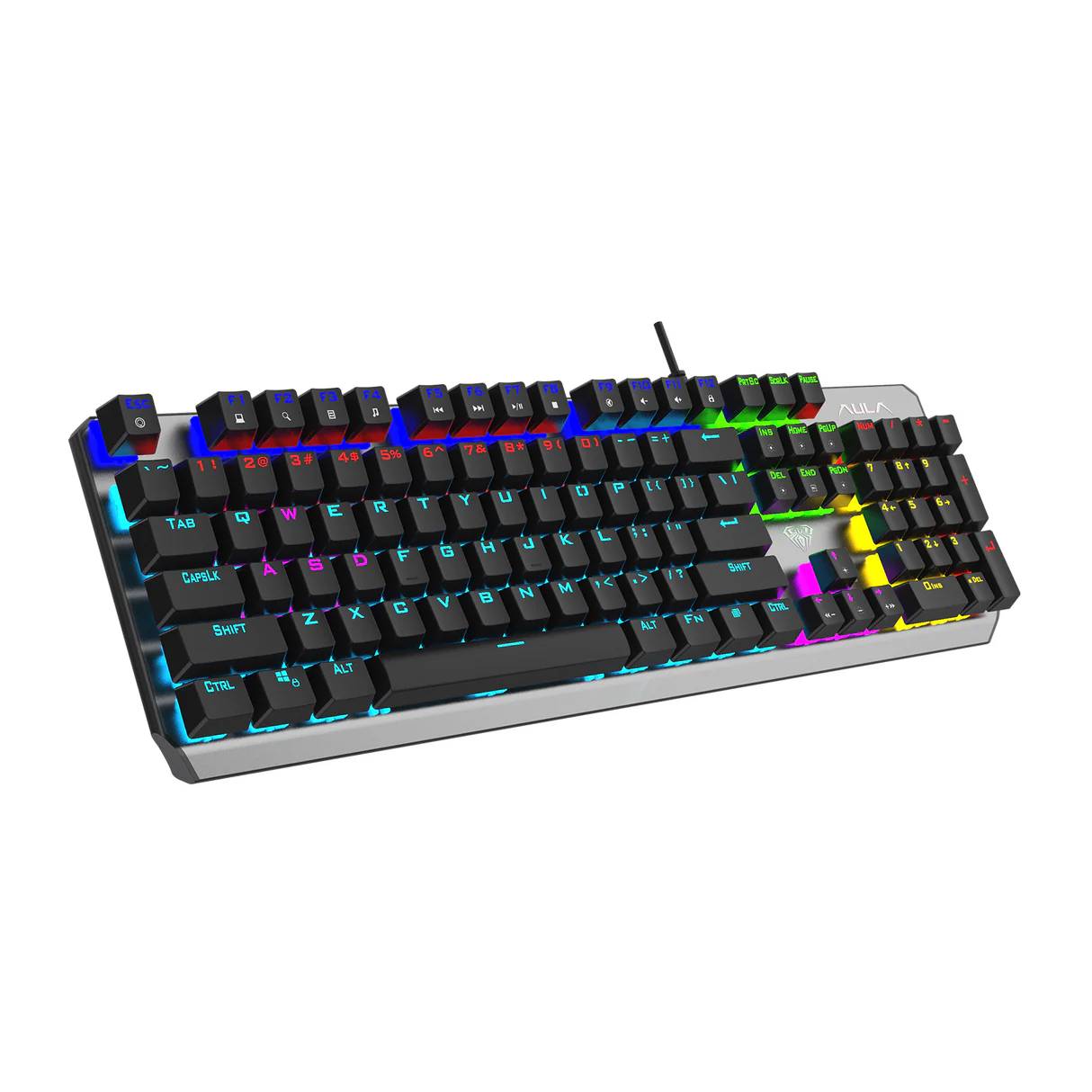 AULA F2066-II PC Portable Mechanical Keyboard, 104 Full Keys Gaming ...
